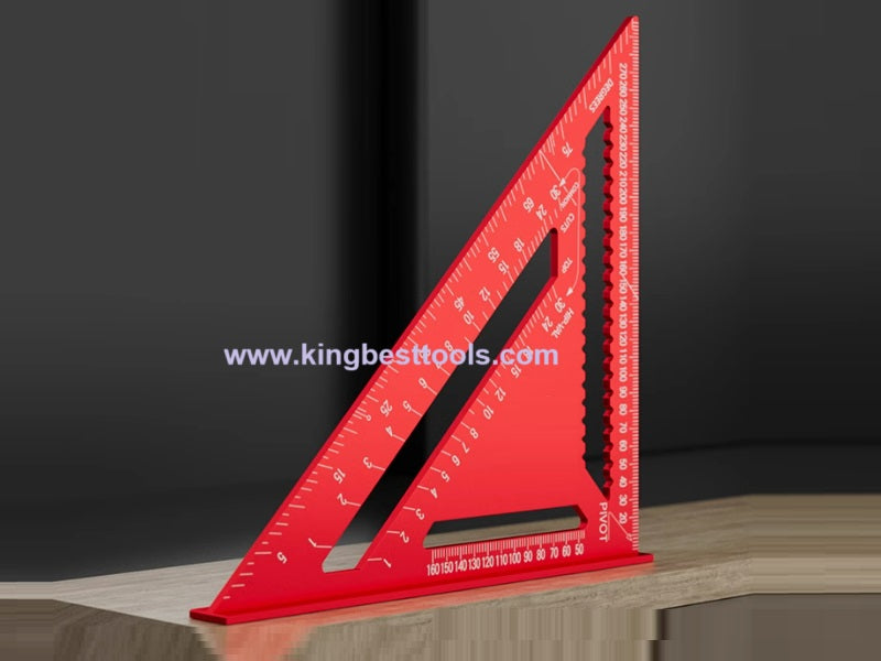 12inch Multifunctional Aluminum Triangle Ruler 90 Degree Right Angle R ...